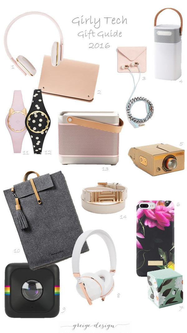 Gift Guide 2016: Girly Tech - greige design